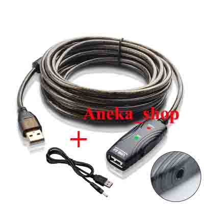 USB 2.0 Extension 10m 15m Booster Repeater Extender Cable 15meter male ...