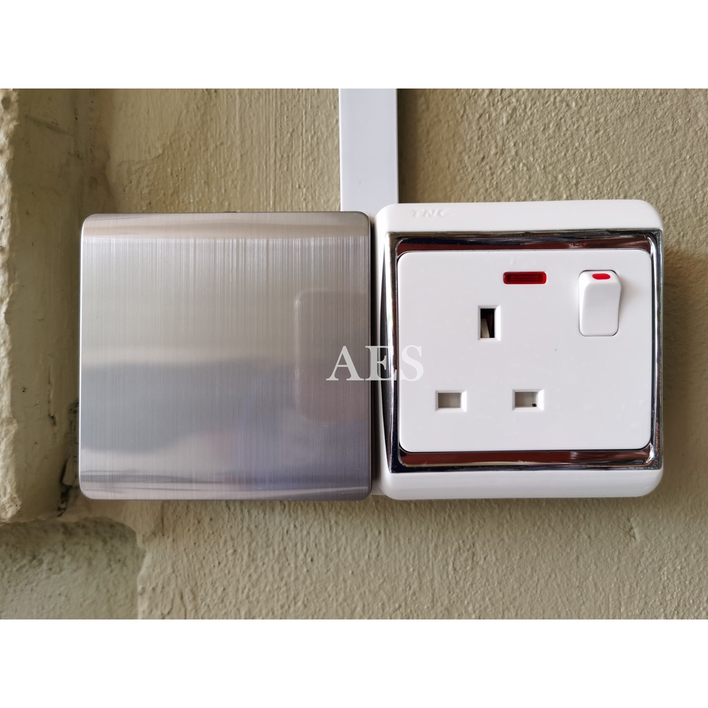 3" X 3" METAL ALUMINUM STAINLESS STEEL WALL SWITCH/SOCKET BLANK COVER ...