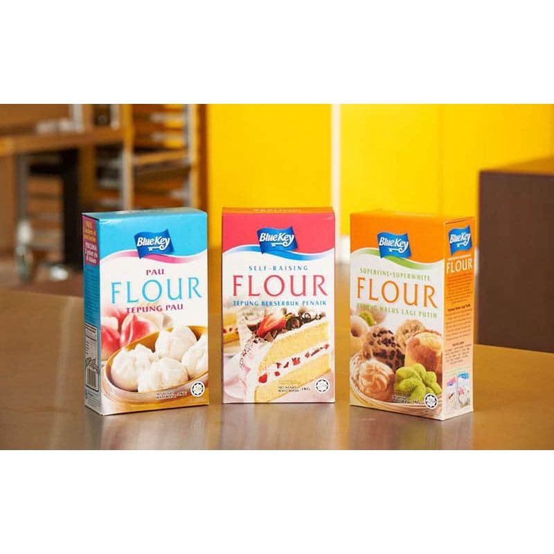 TEPUNG BLUEKEY SELF RAISING/PAU/SUPERFINE 1KG | Shopee Malaysia