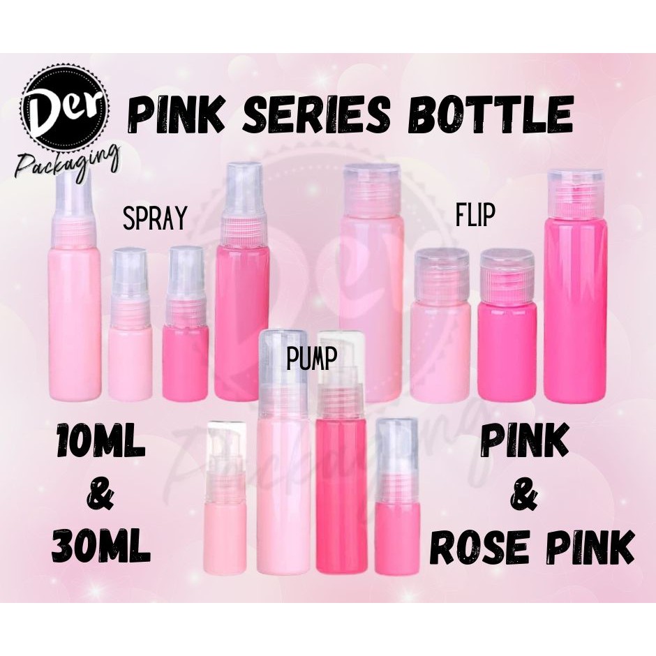 [Pink Series] 10ml/ 30ml Spray Bottle/ Serum Lotion Pump Bottle/ Flip ...