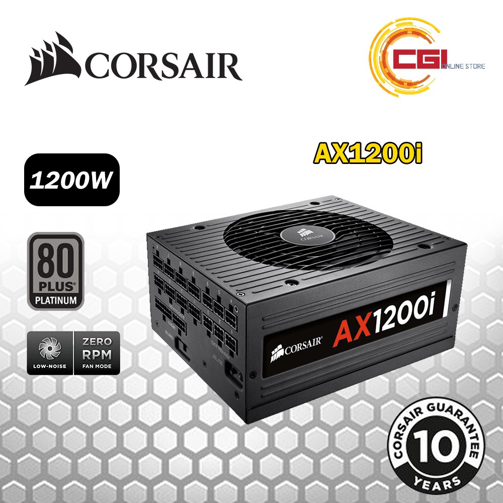 Corsair AX1200i 1200W 80PLUS Platinum Digital Full Modular PSU (CP ...