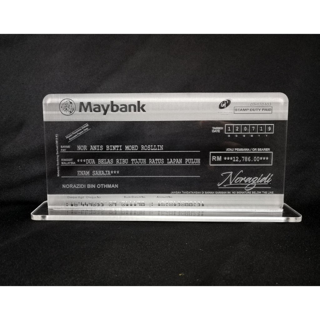 Mockup Cheque (Acrylic/Kayu) | Shopee Malaysia
