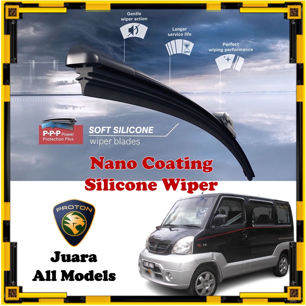Proton Juara - Nano Coating Soft Silicone Car Wiper Blades - 1 Pair ...