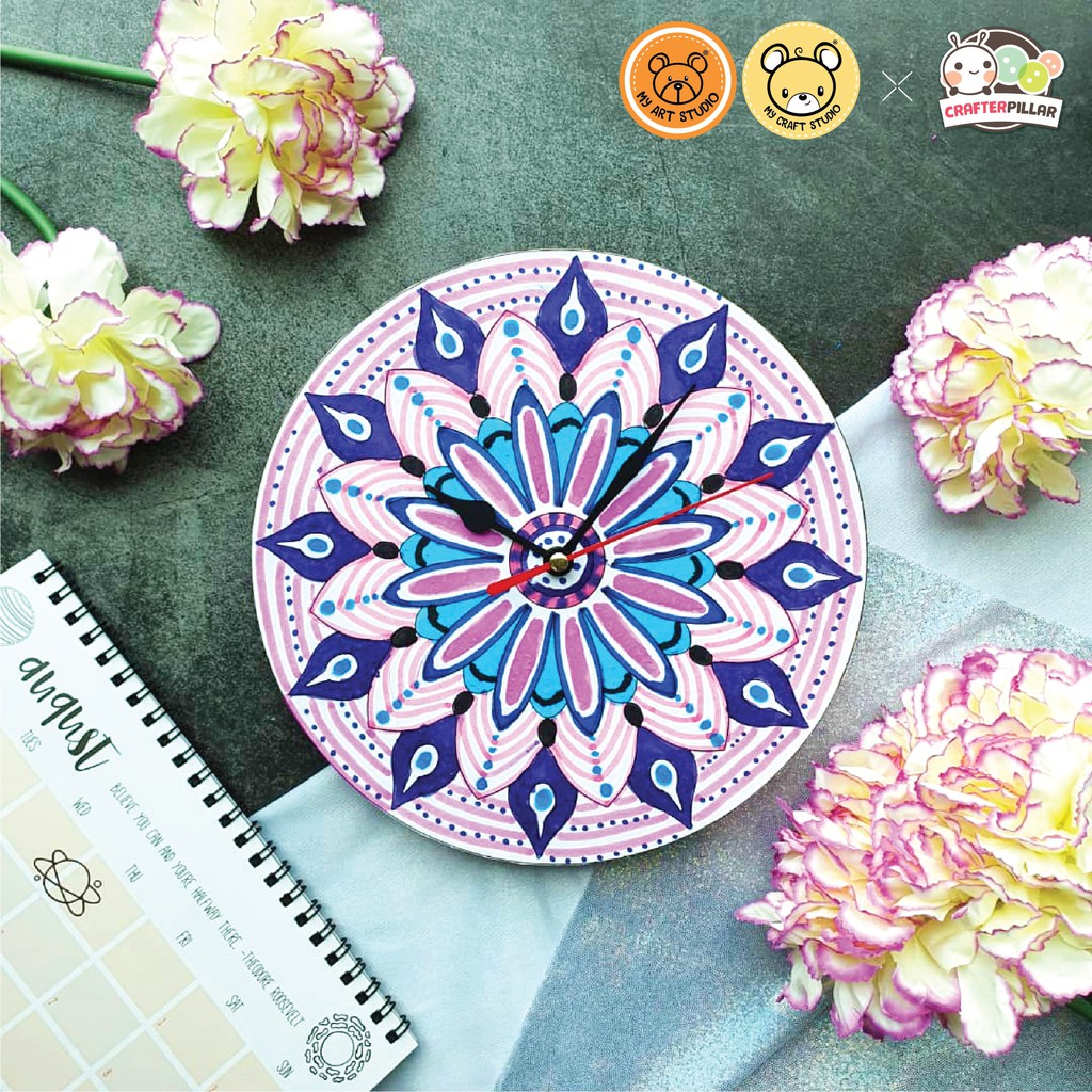 Mandala Clock - Mandala Craft (DIY Mandala Craft for Kids & Adults ...