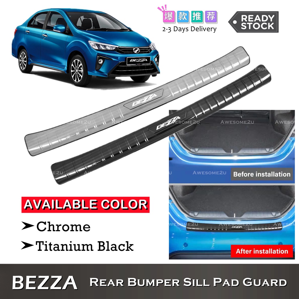 Awesome2u Perodua Bezza Facelift 2019-2024 Rear Bumper Pad Stainless ...