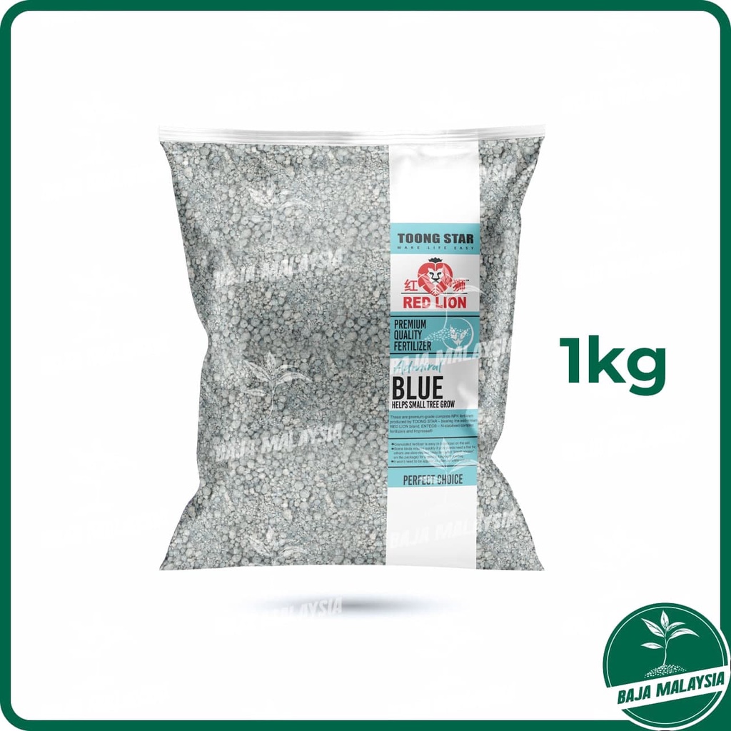 RED LION Baja Biru NPK 12-12-17-2+Boron 1KG Blue Fertilizer Fruit ...