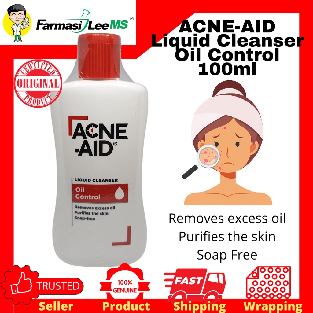 ACNE AID Liquid CLeanser Oil Control 100ml (Exp 08/2024) | Shopee Malaysia