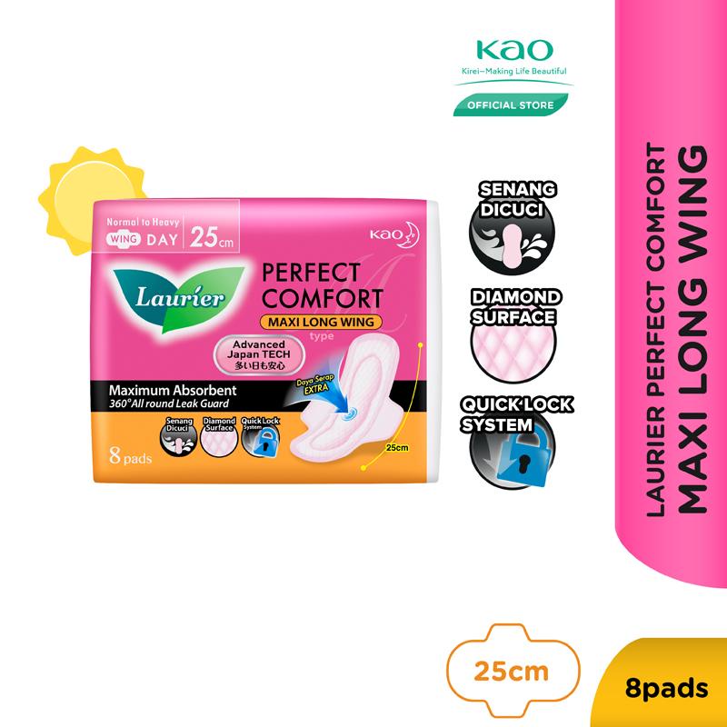 LAURIER Super Maxi Long Wing (25cm x 8s) | Shopee Malaysia