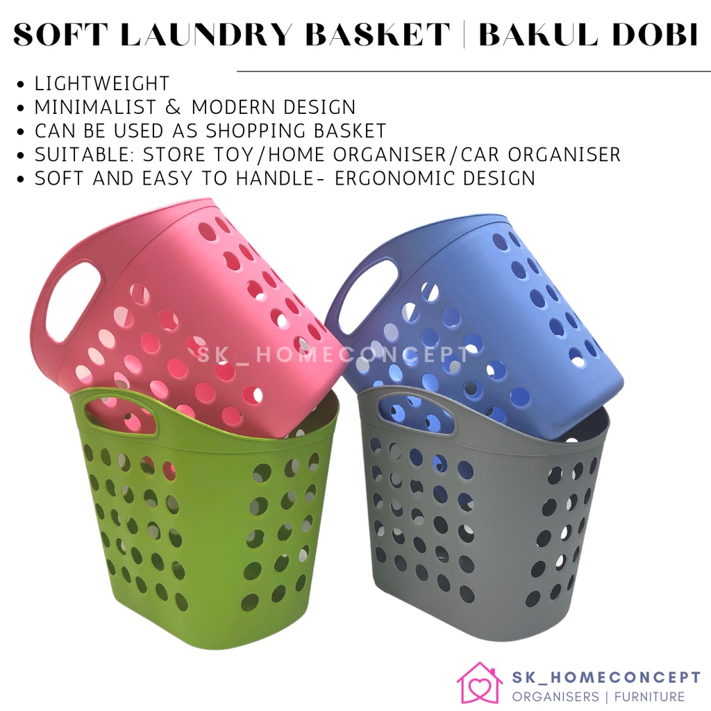 Modern Laundry Basket | Bakul Dobi | Bakul Sayur | Shopping Basket ...
