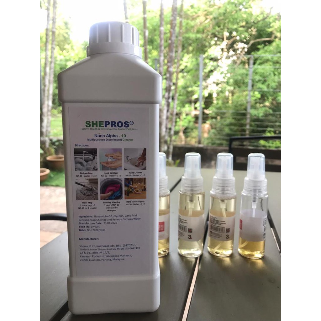 【Non-Alcohol 】SHEPROS Nano Alpha-10 Multipurpose Disinfectant Cleaner ...