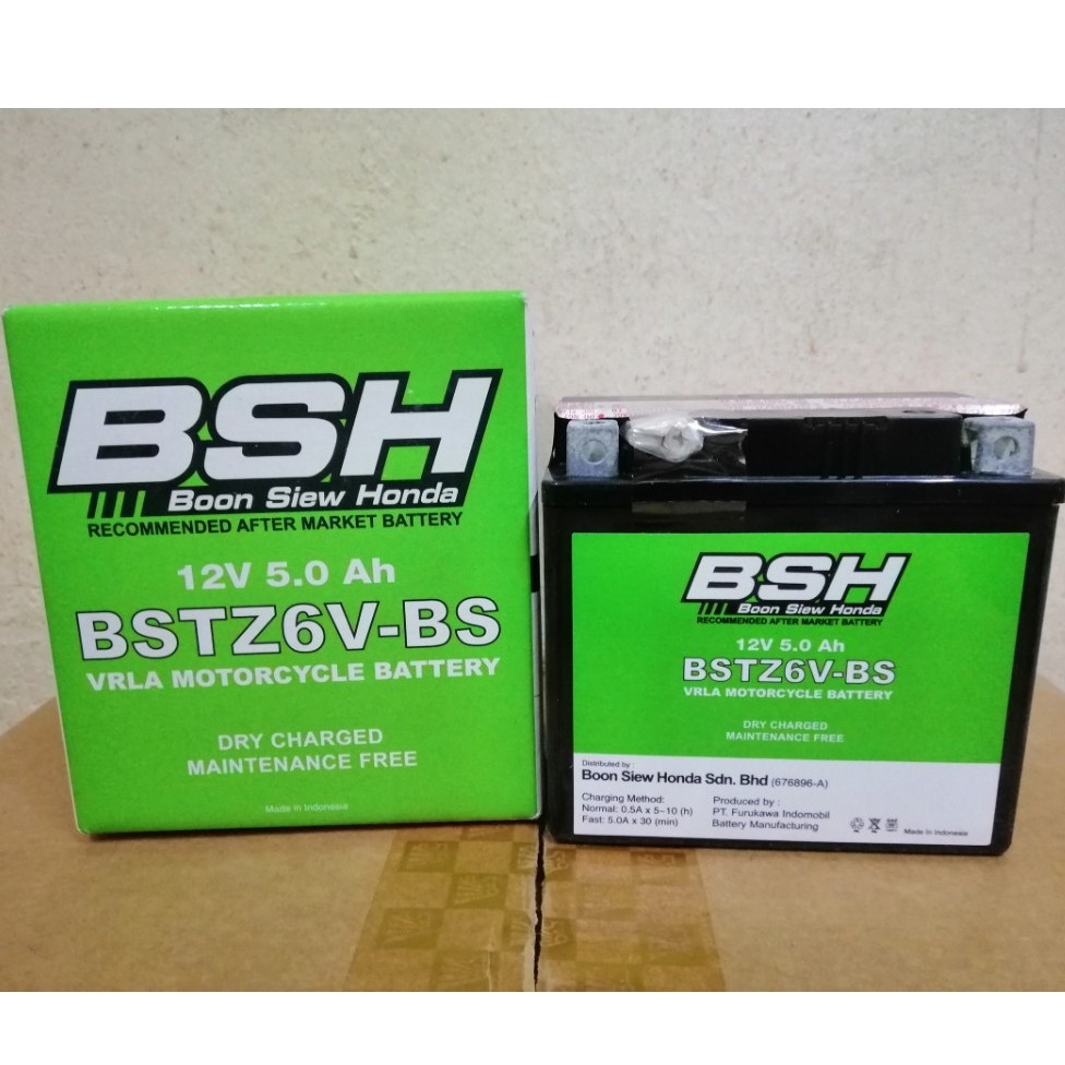 BSH BATTERY BSTZ6V-BS 12v 5.0AH [HONDA RS150] | Shopee Malaysia