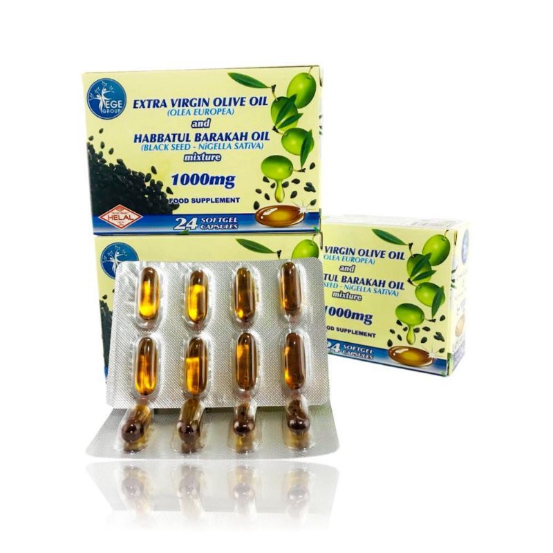 Habbatul Barakah oil + extra virgin olive oil habbatus sauda softgel ...
