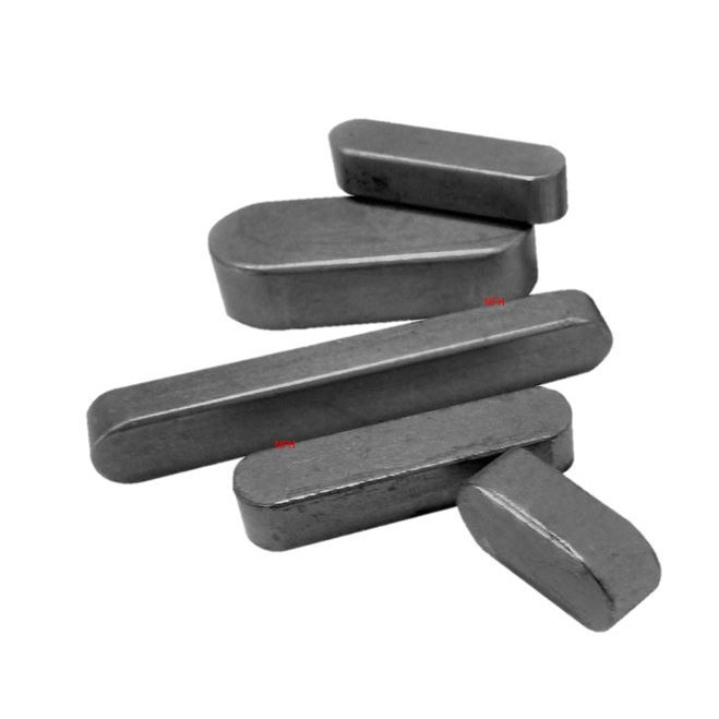 (2 Round Head) Carbon Steel Machine Key Flat Key Key Bar Keyway ...