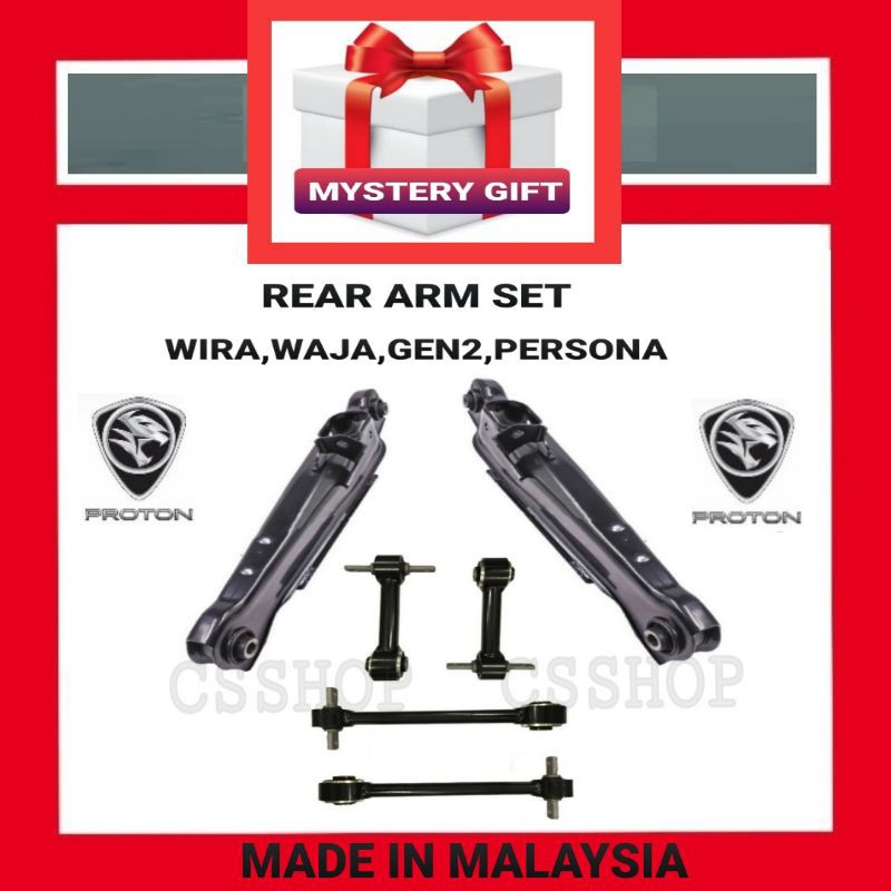 CS PROTON WIRA , WAJA , GEN2 , PERSONA REAR ARM SET MADE IN MALAYSIA ...