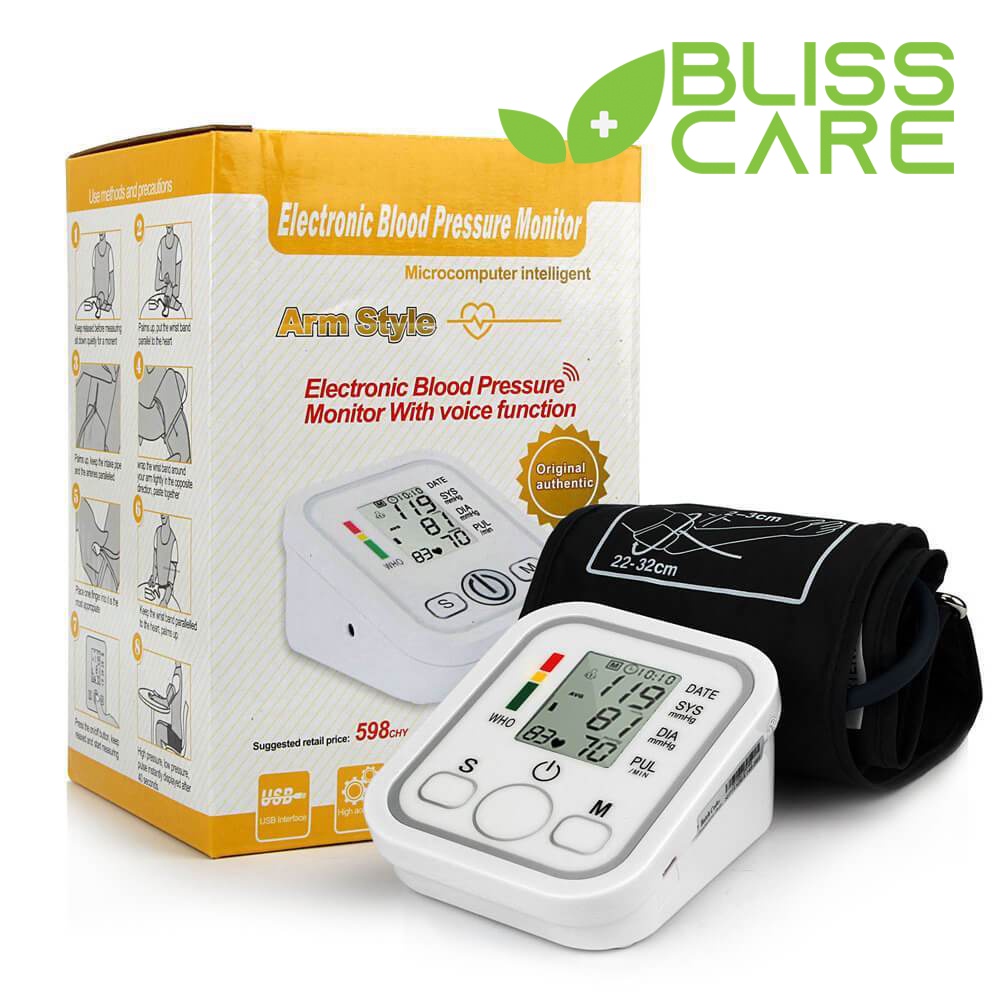 Digital Arm Blood Pressure Monitor Heart Beat Self Test Monitor with ...