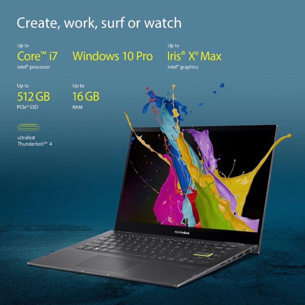 ASUS VIVOBOOK FLIP 14 (TP470EA) i3-1115G4/8GB/512GB SSD/14” FHD/Touch ...