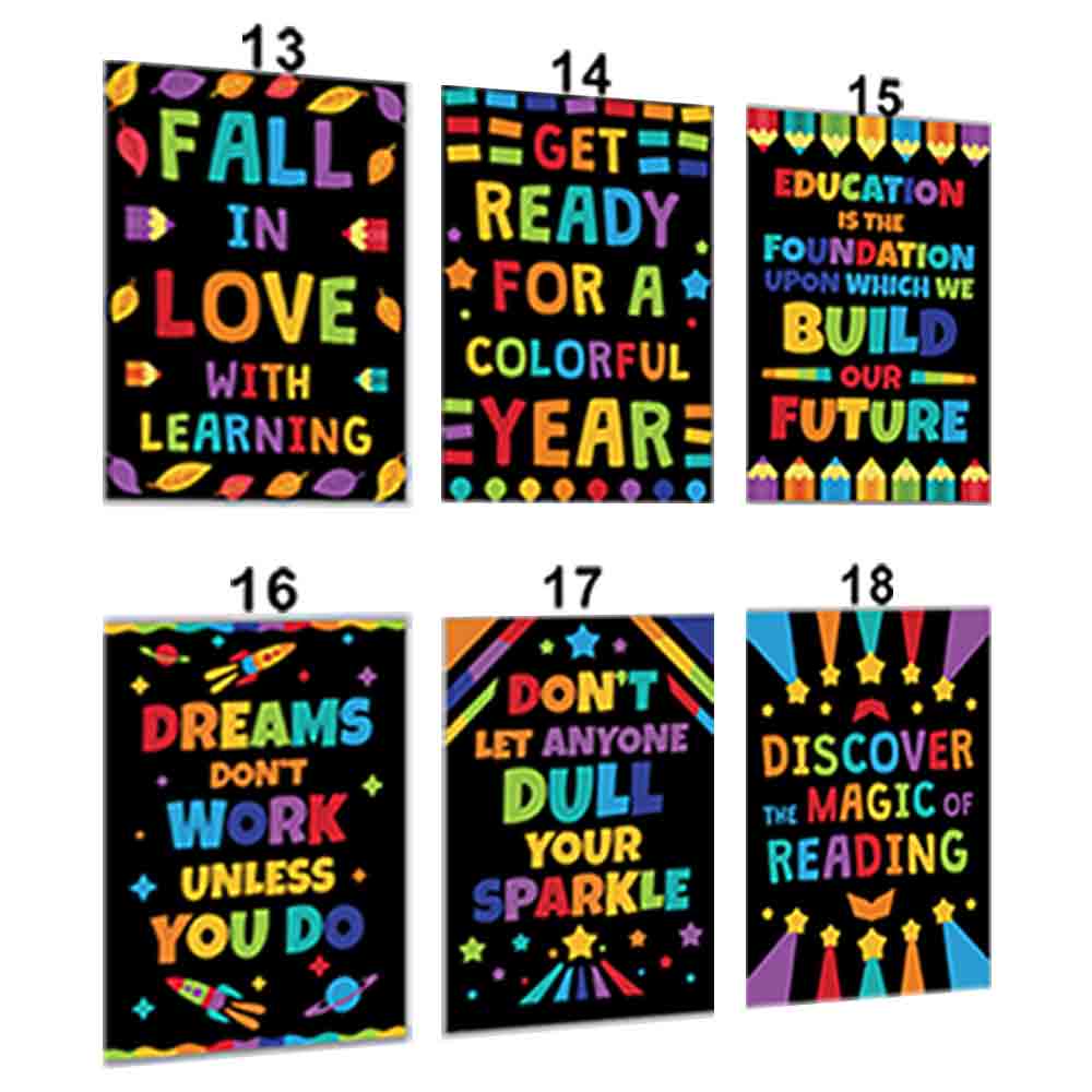 12 Different Motivational Quotes Poster Wall Decal Pictures for ...