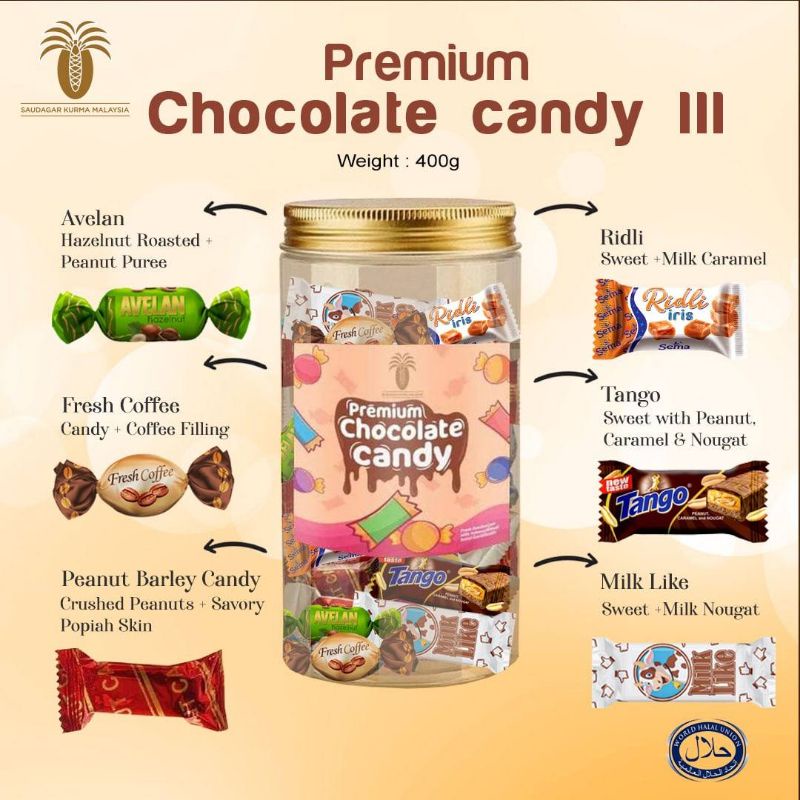 🔥HOT ITEM🔥 PELBAGAI JENIS COKLAT ARAB| PREMIUM CHOCOLATE CANDY | Shopee ...