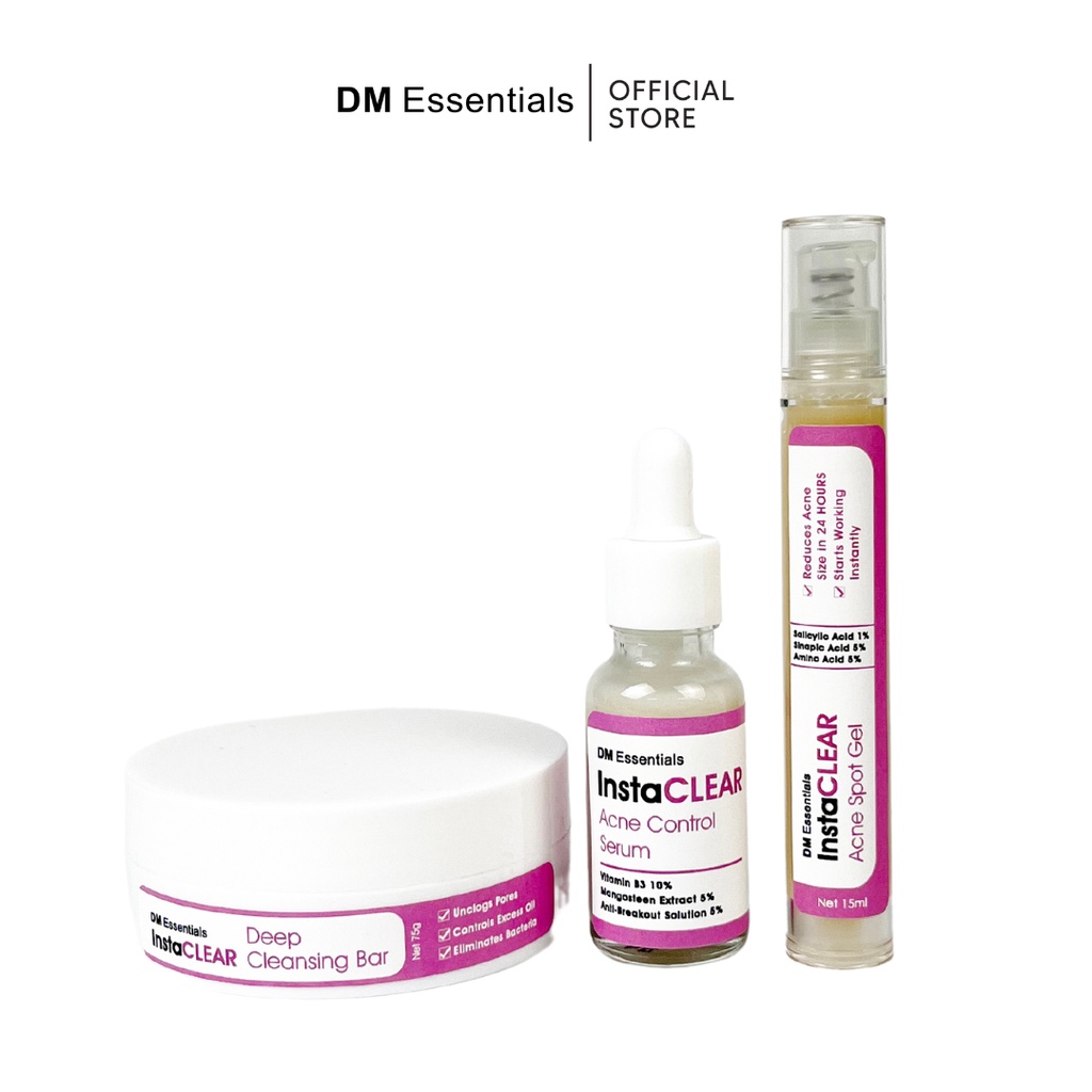 InstaCLEAR 3in1 Full Set | 24h Anti Acne Jerawat Kecut [Sabun+Serum ...