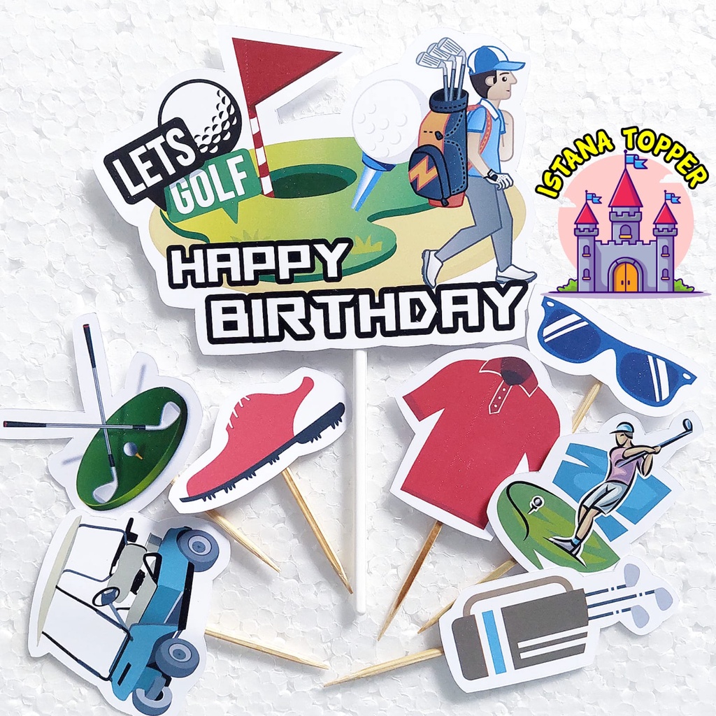 STANDART / CUSTOM Cake Topper Sports Theme Golf, Karate, Basketball ...