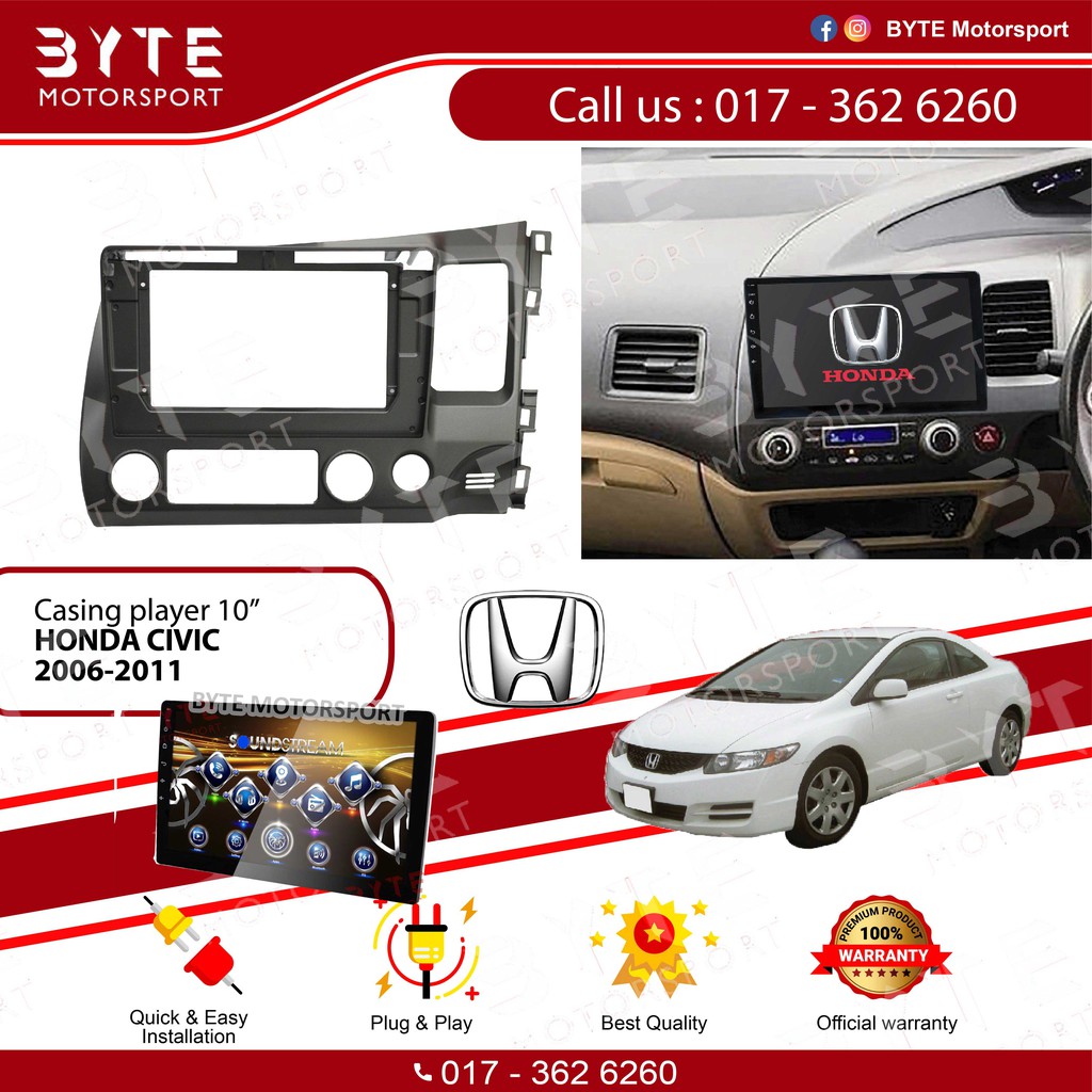 Honda Civic 2006-2011 Soundstream Touch Screen High Definition Android Car Player Build-In DSP ...