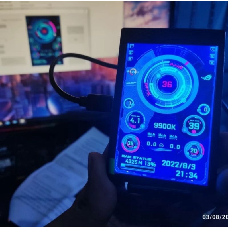 3.5 inch Lcd monitor Touring Smart Screen Type C laptop computer ...