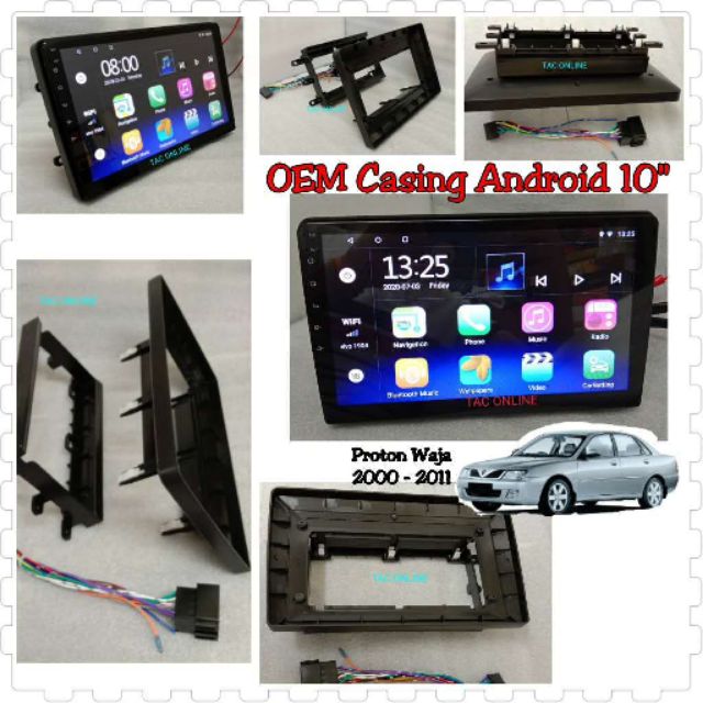Big screen 10inci Android casing + audio power socket PROTON WAJA ...