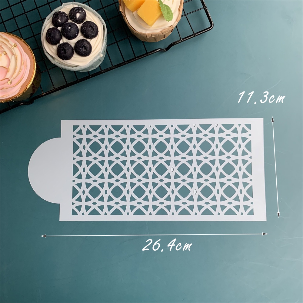 Fondant Cake Mesh Stamps Stencils Embossing for Decorating Tool Plastic ...