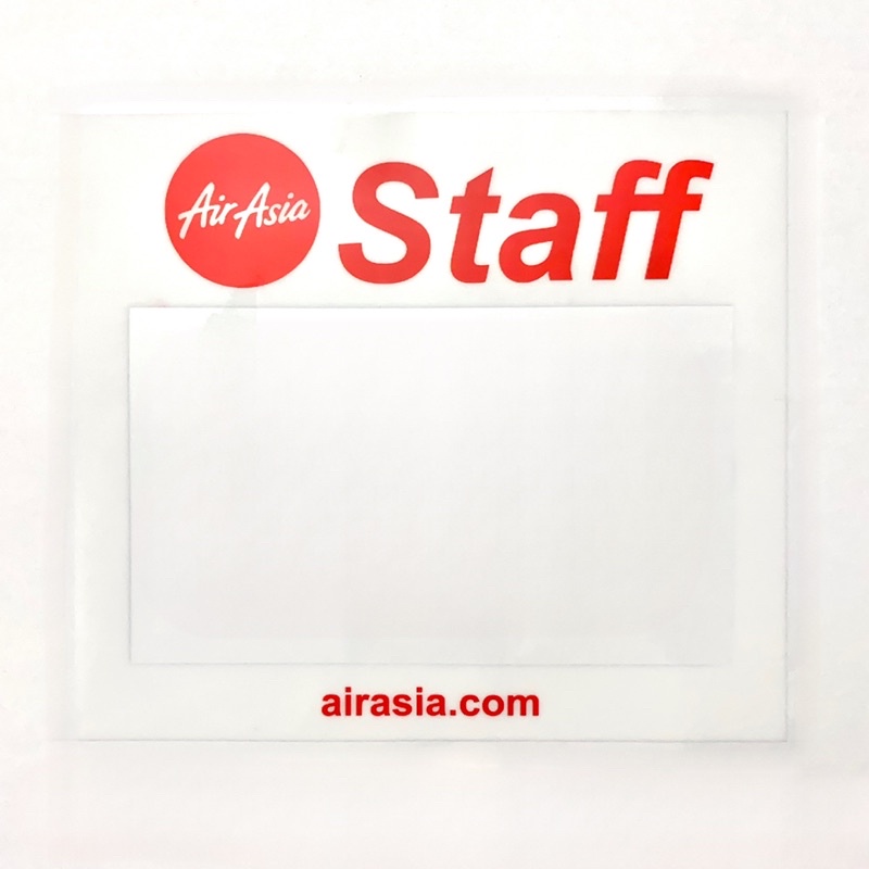 [Ready Stock] Road Tax Sticker AirAsia Staff Airline Aviation Staff ...