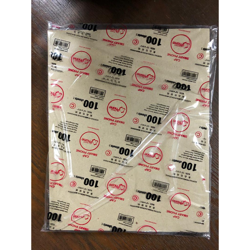 TAPAU - [100pcs± ] Hawker Brown Paper Wrap / Kertas Bungkus Nasi / Nasi ...