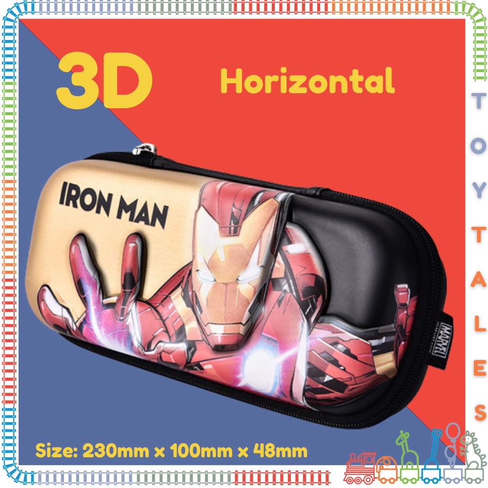 Marvel 3D PENCIL BOX [ SPIDERMAN Iron Man Captain America ORIGINAL ...
