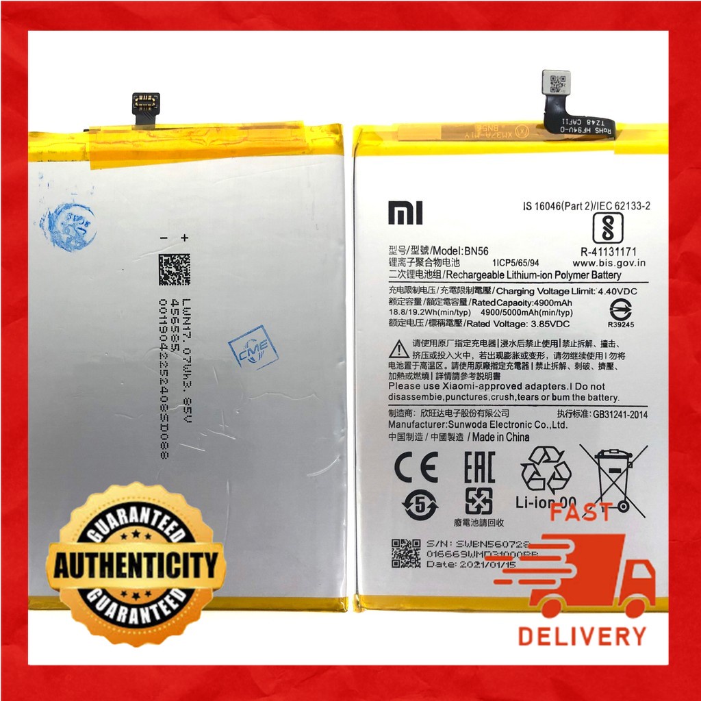 REDMI 9A/9C BN56 BATTERY | Shopee Malaysia