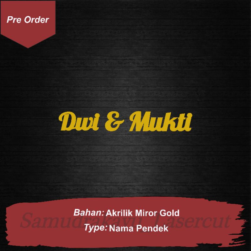 Custom Short Name MAHAR (Acrylic GOLD) | Shopee Malaysia