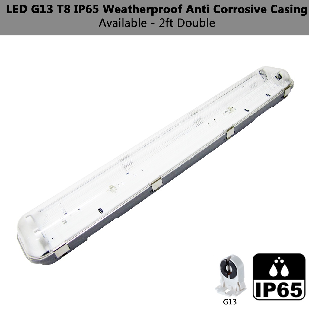 3H Lampu LED Casing Weatherproof Kalis Cuaca Anti-Corrosive 2ft/4ft ...