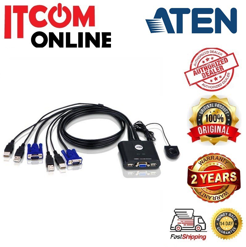ATEN 2-PORT USB VGA KVM SWITCH (CS22U) | Shopee Malaysia