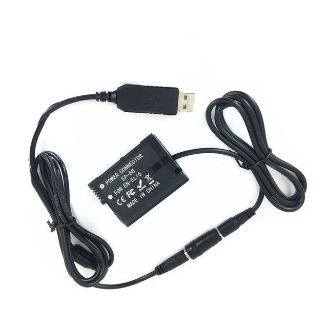 Dummy Battery EN-EL15 EP-B5 DC Coupler USB Connector for Nikon D800 ...