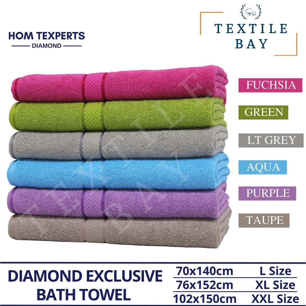 Diamond - Bath Towel Adult - 70x140 cm - 400grams - Fresh Ready Stock ...
