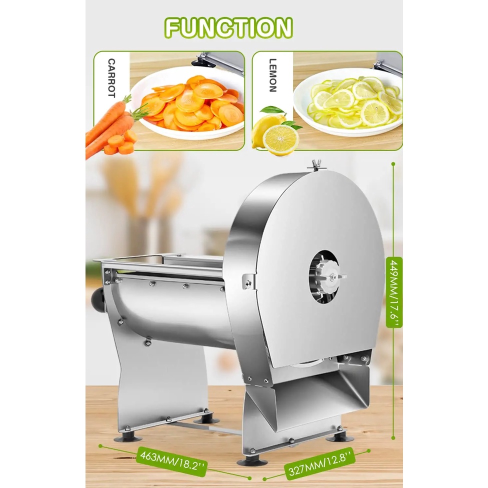 Stainless Steel Heavy Duty Electric Mesin Elektrik Kerepek Ubi Kayu ...