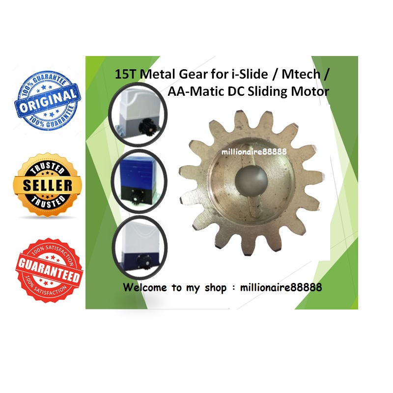 High Quality 15T Metal Gear only for iSlide / M-tech / AA-Matic DC ...