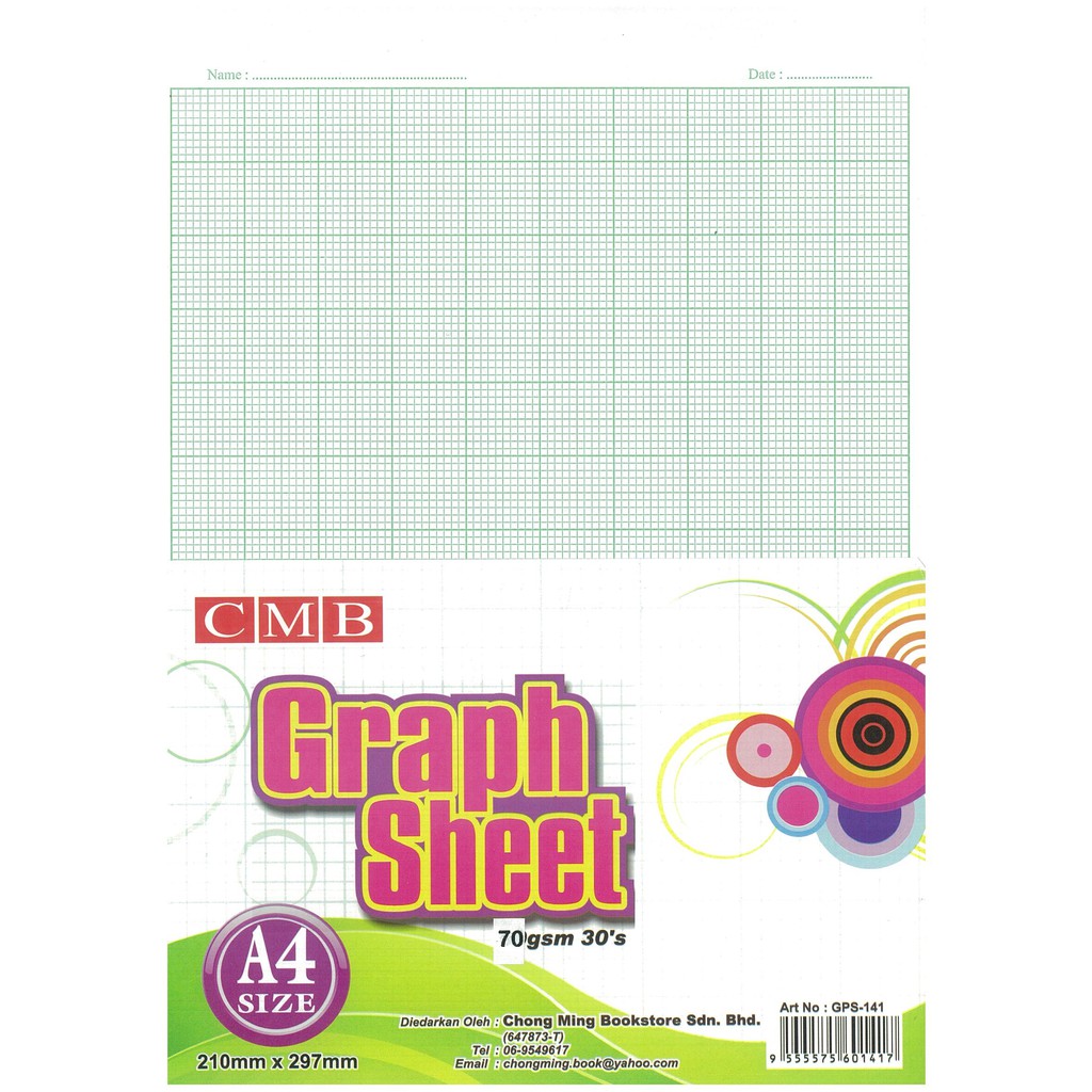 A4 Graph Sheet (30’s/pkt)(50's/pkt)(150's/pkt) 2mm squares 70gsm ...