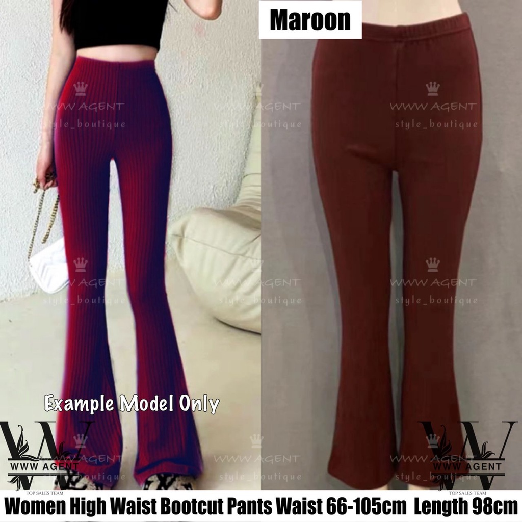 New Design🔥Women High Waist Bootcut Pants Flare Wide Leg Trousers Bell ...