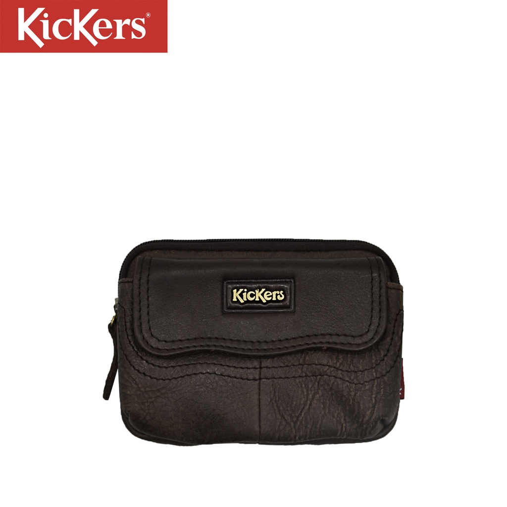 Kickers Genuine Leather Copper Logo Small Pouch #KIC-W-88839 | Shopee ...