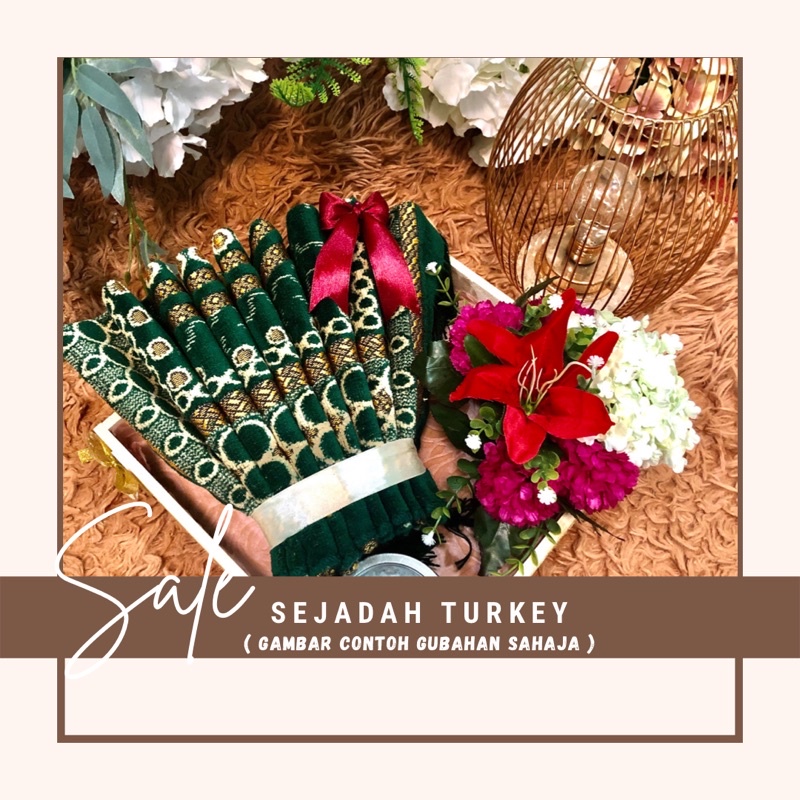 Sejadah Turkey Standard Size Gubah Hantaran Pengantin Jimat Sejadah ...