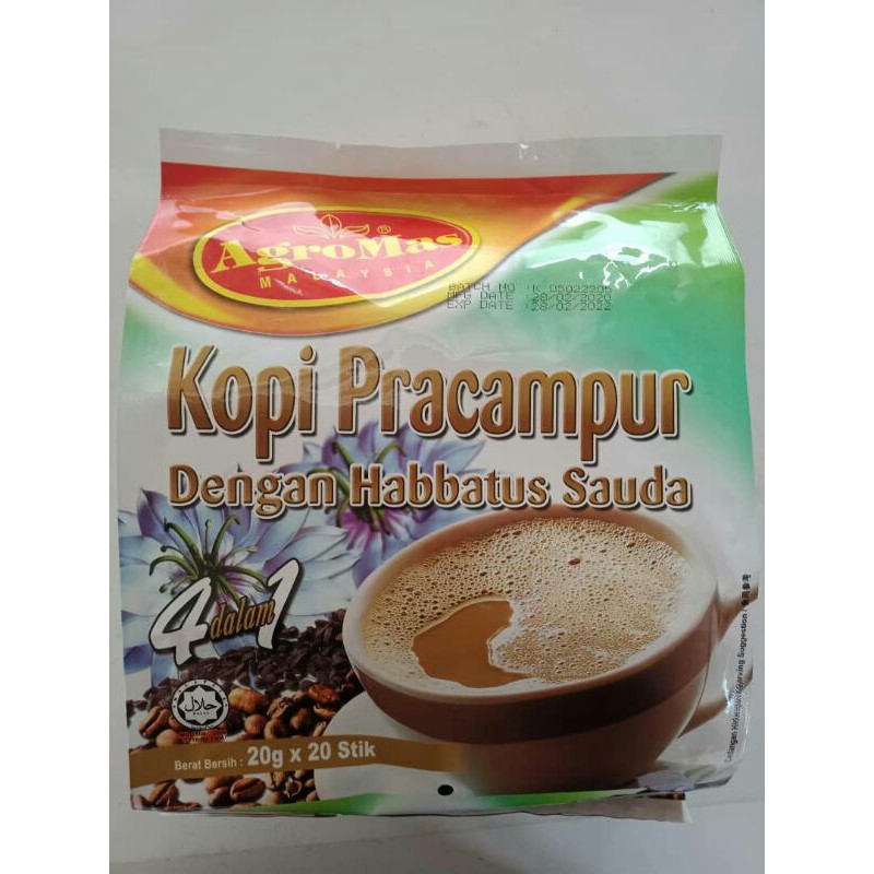 💥READY STOK💥 Kopi Pracampur dengan habbatus Sauda Agromas | Shopee Malaysia