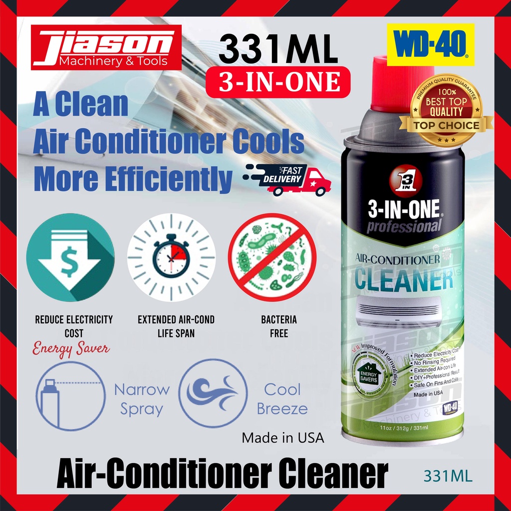 【100% ORIGINAL】WD-40 331ML 3-In-1 Professional Air Conditioner Cleaner (SET A-B) | Shopee Malaysia
