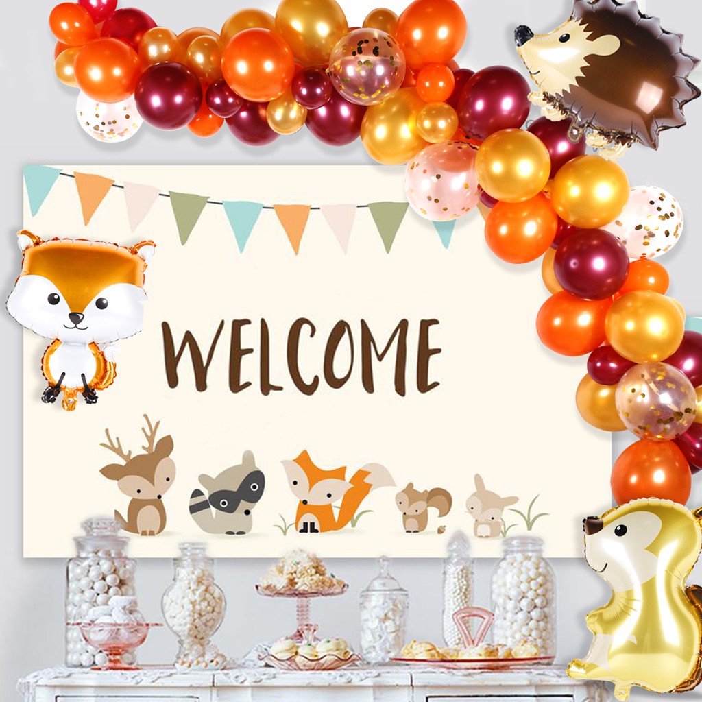Woodland Animals Balloons Woodland Birthday Party Decor Supplies ...