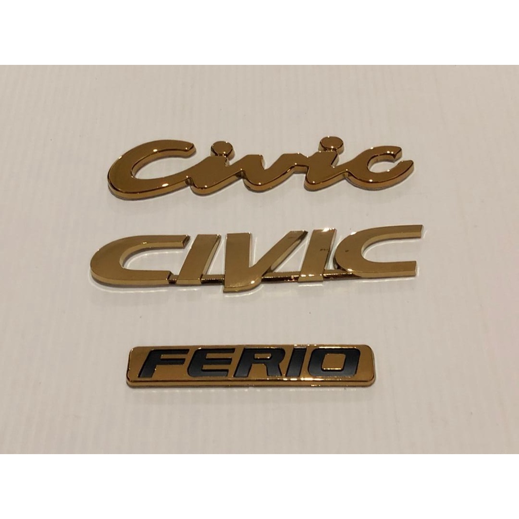 HONDA CIVIC EK EG & FERIO GOLD EMBLEM LOGO | Shopee Malaysia