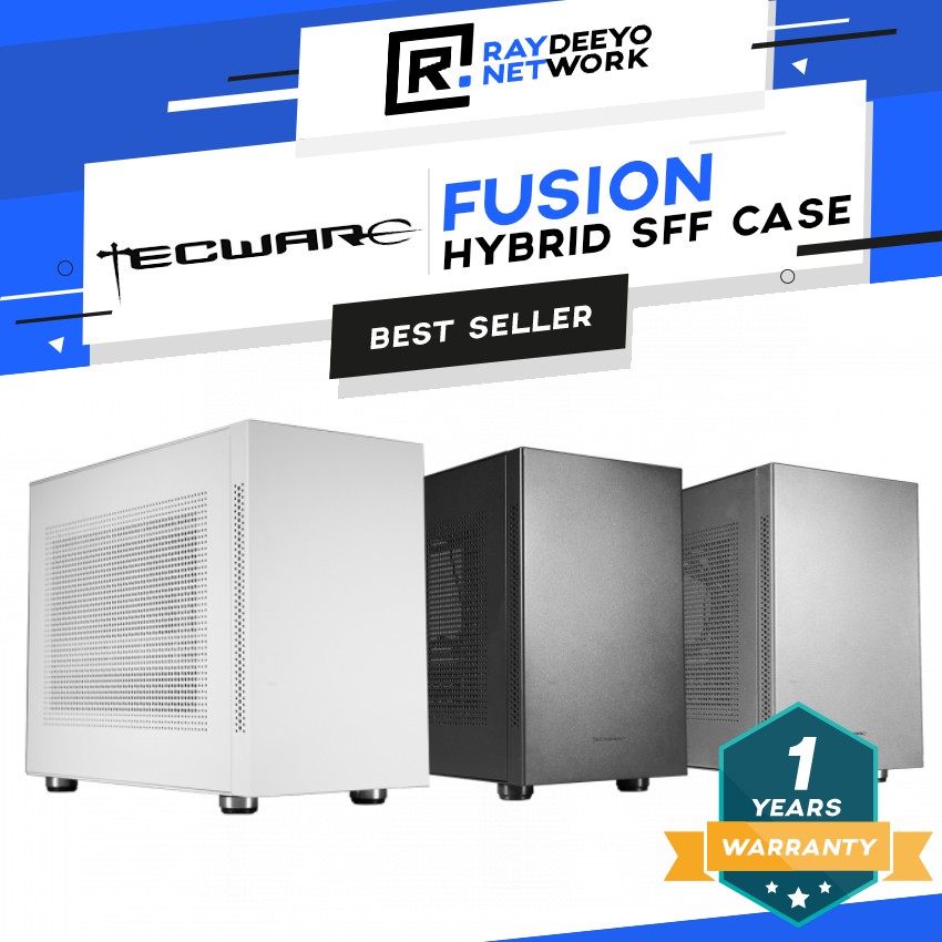 Tecware Fusion (Black/Grey/White) Steel MATX Case [Hybrid SFF Casing ...