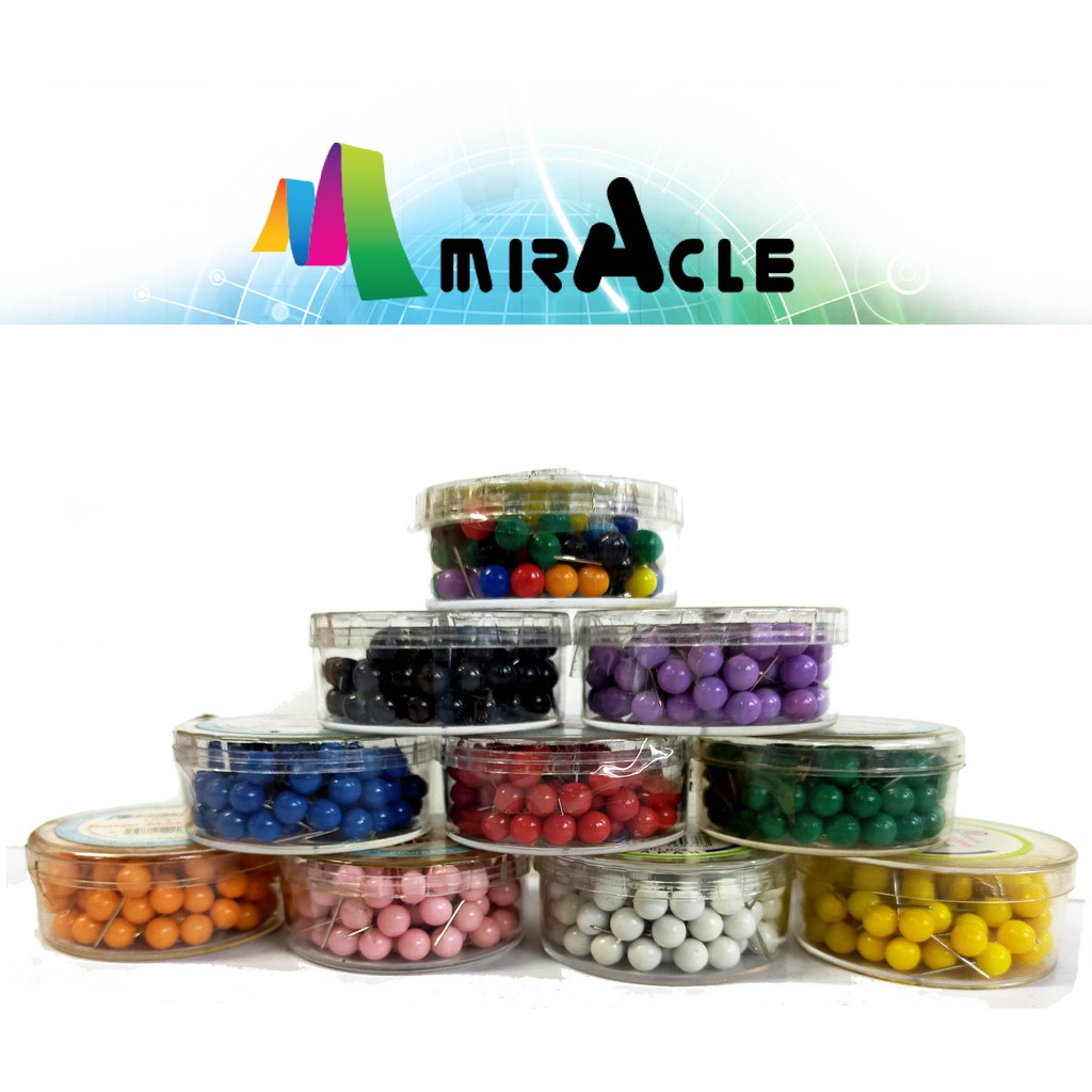 Map Pins 6mm (Assorted Colours) | Shopee Malaysia