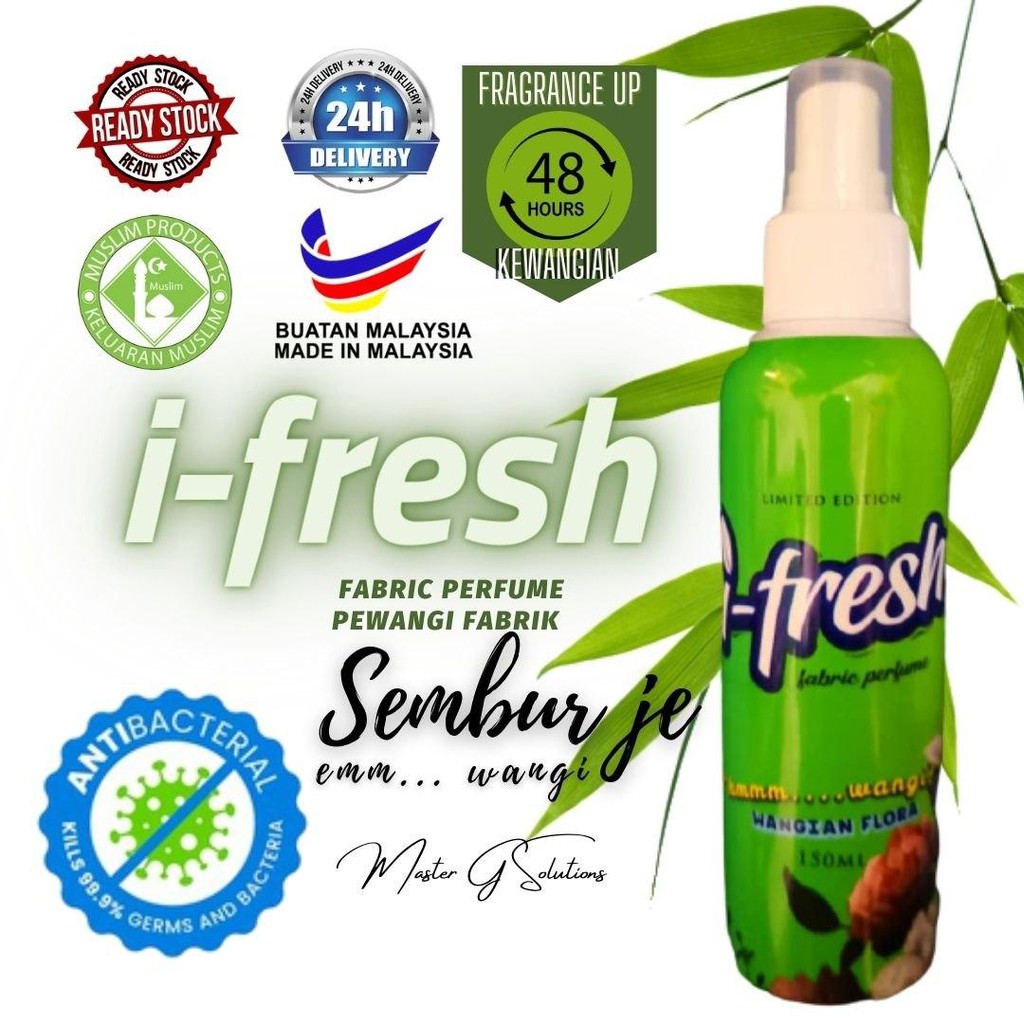 Pewangi Fabrik I-Fresh (1pc) Tahan Sehingga 48 Jam Fabric Perfume Laundry Freshner ifresh 150ml ...